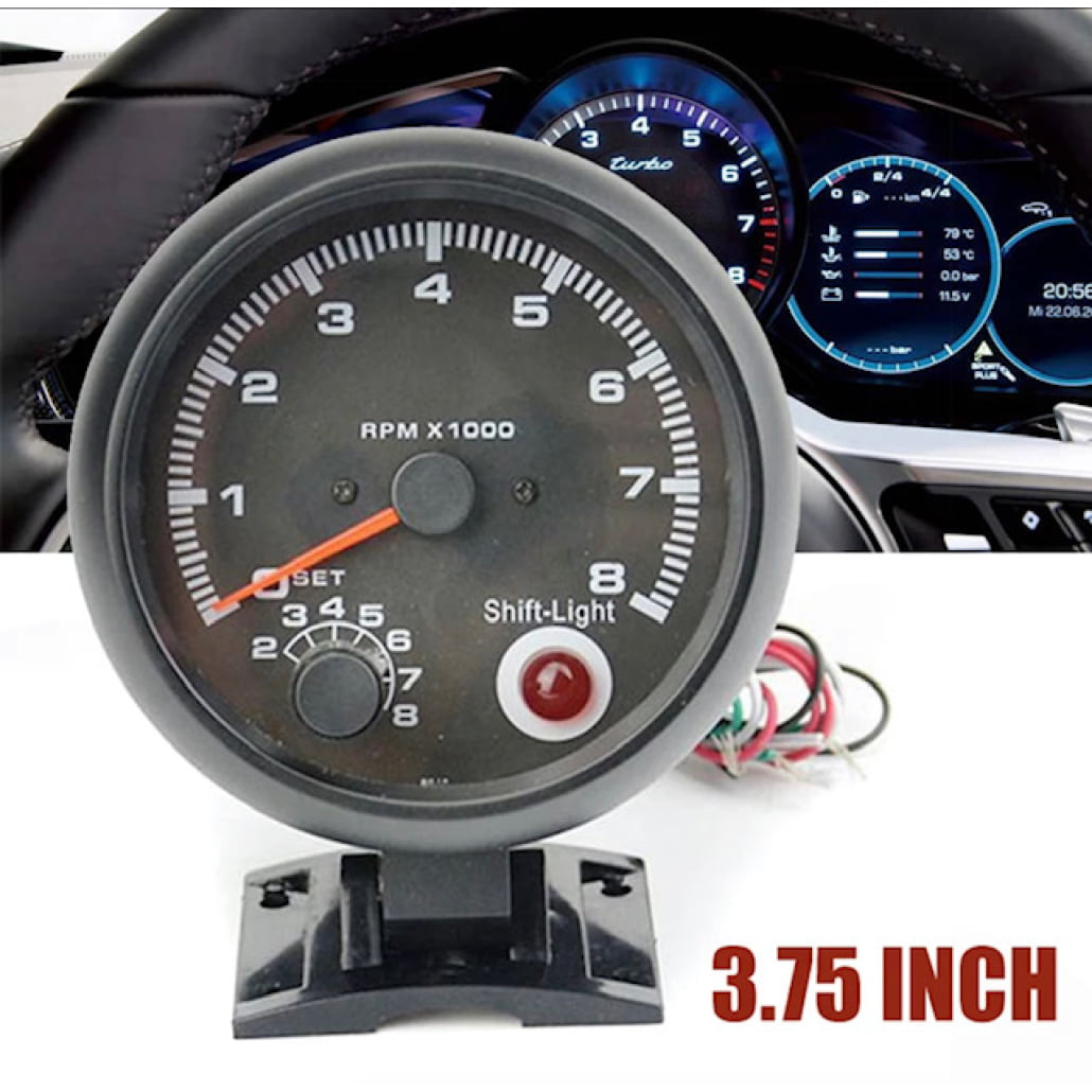 Tachometer Rev Counter - 24 Red Racing