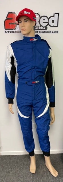 SFI Approved race suit Blue – 24 Red Racing