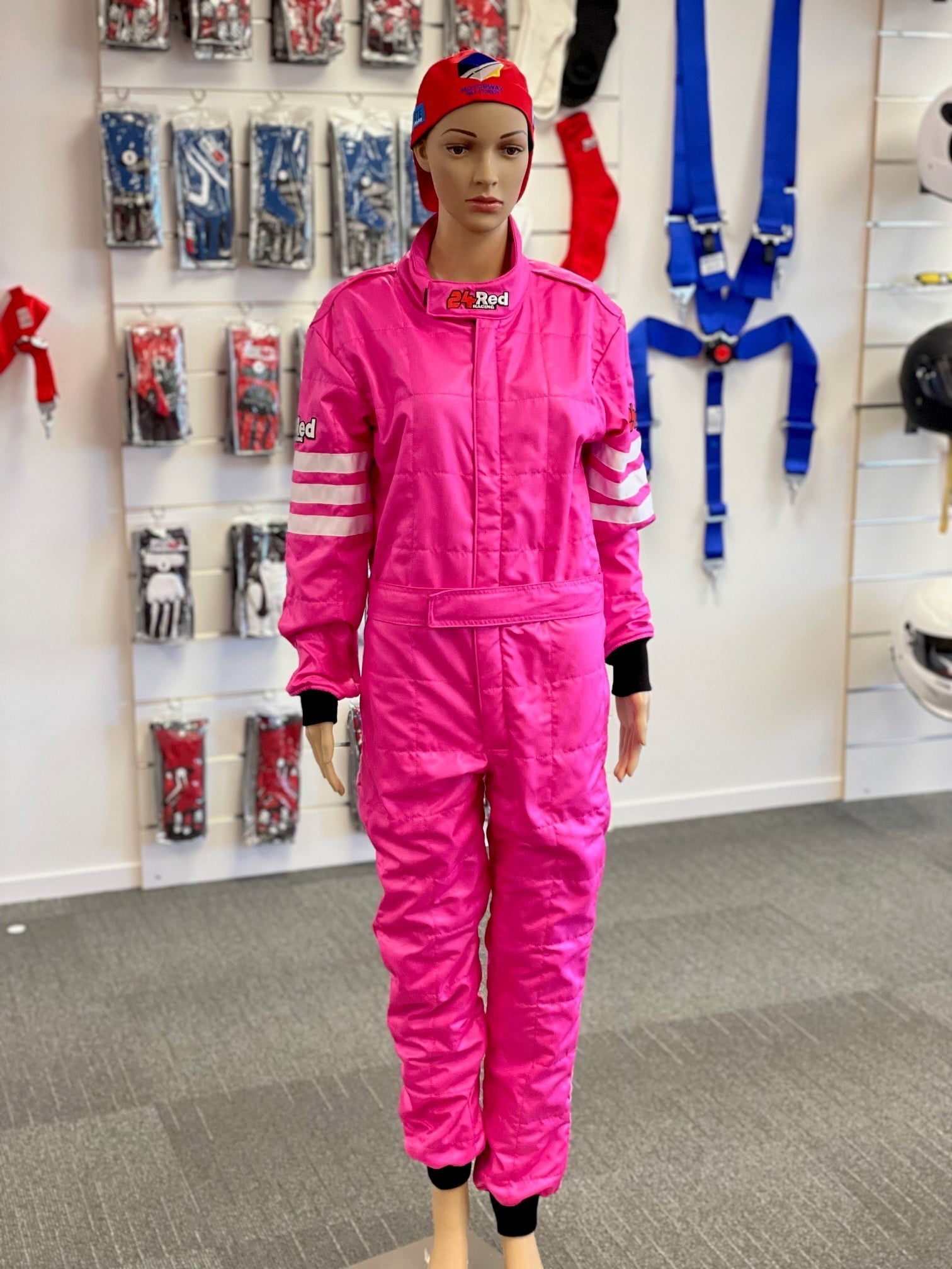 SFI Approved race suit Pink for the ladies | 24 Red Racing