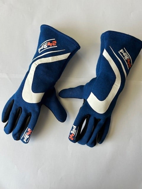 Race Gloves SFI Approved Blue - 24 Red Racing