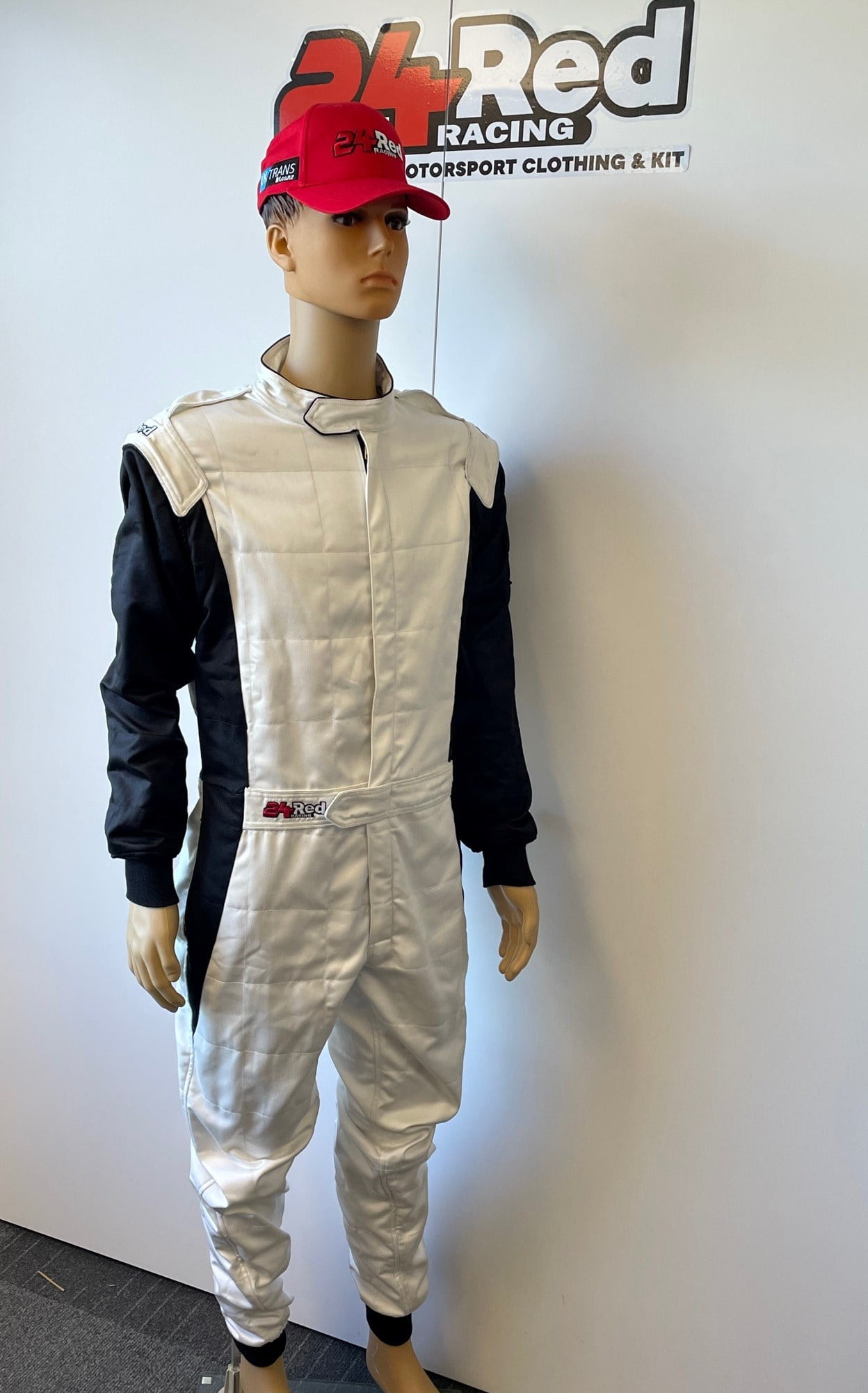 SFI Approved Race Suit black/white - 24 Red Racing
