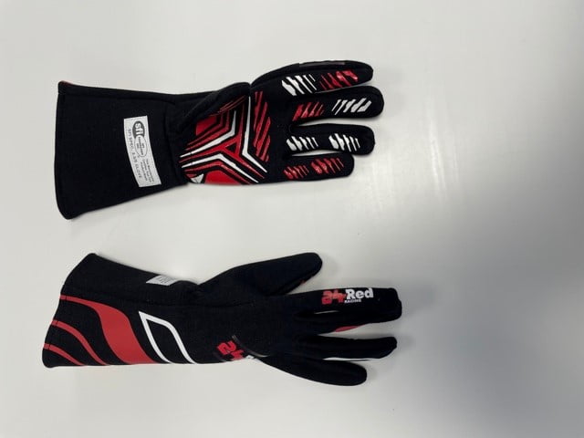 Race Gloves SFI Approved Black - 24 Red Racing