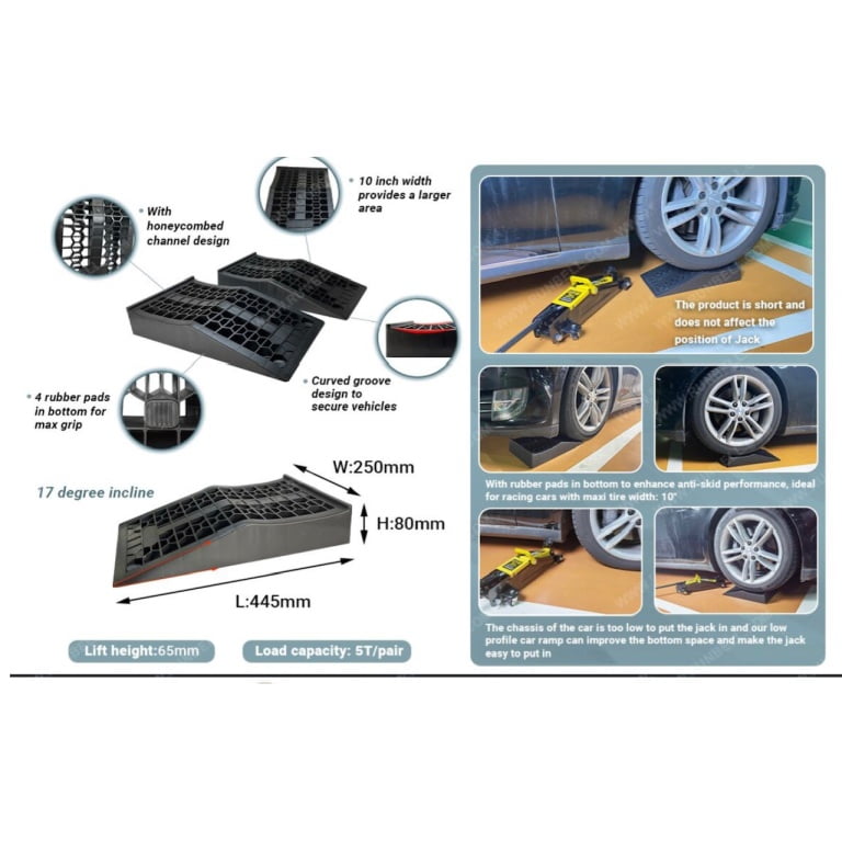 Low Profile Vehicle Ramps - 24 Red Racing