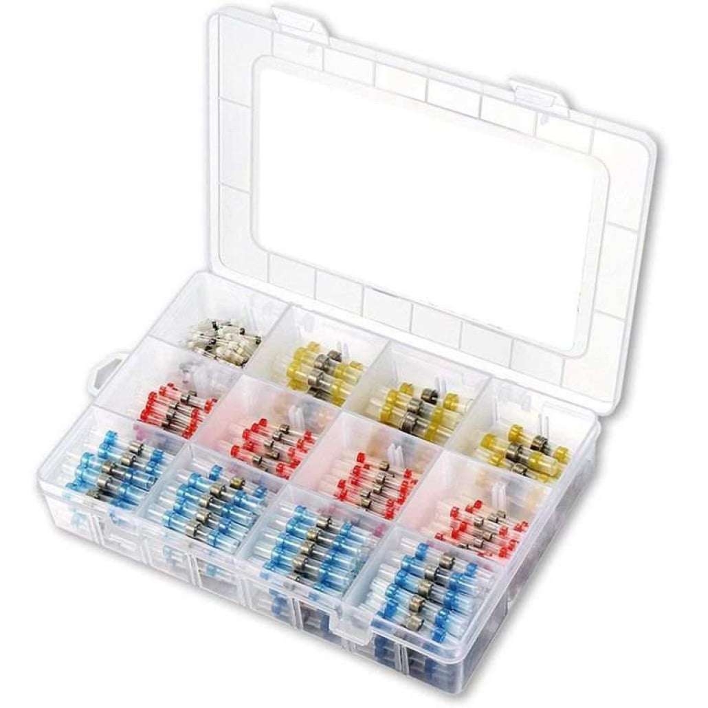 250 Piece Solder Seal Wire Connector Kit - 24 Red Racing