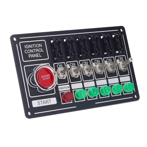 12v Racing Switch Panel - 24 Red Racing
